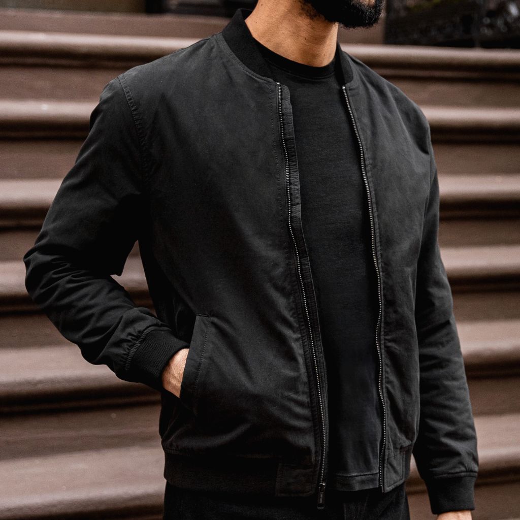 Men's Union Bomber Jacket In Black - Thursday