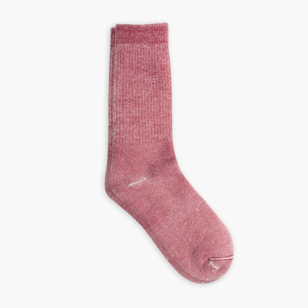 Women's Wool Cabin Boot Sock In Red - Thursday