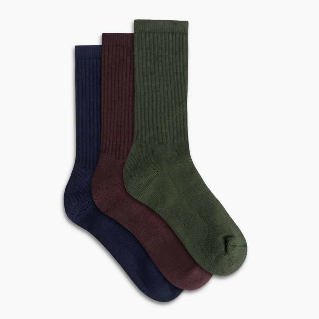 Men's Cotton Crew Sock 3-Pack in Bold Chromatics - Thursday