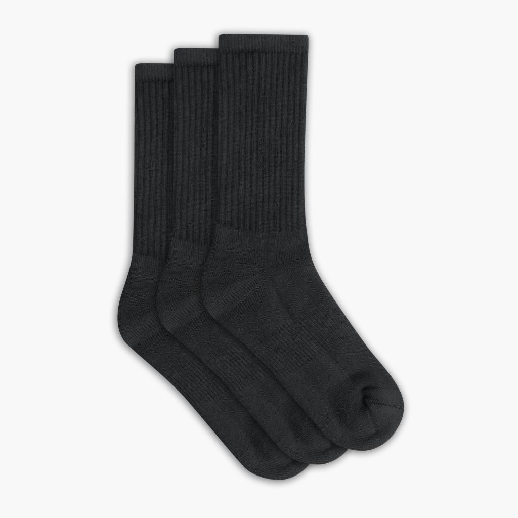 Men's Cotton Crew Sock 3-Pack in Charcoal - Thursday