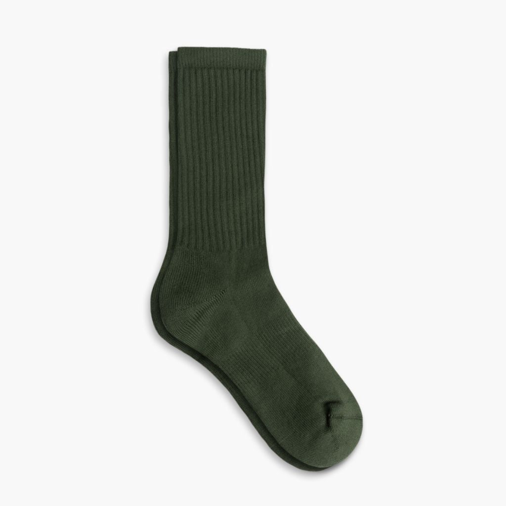 Men's Cotton Crew Sock in Hunter Green - Thursday Boot Company