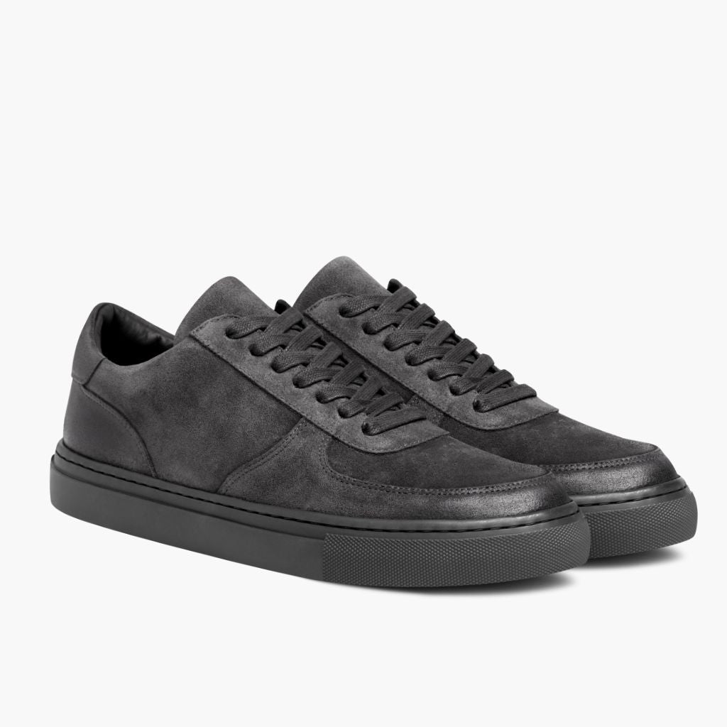 Men's Court Low Top Sneaker In Grey 'Smoke' Suede - Thursday