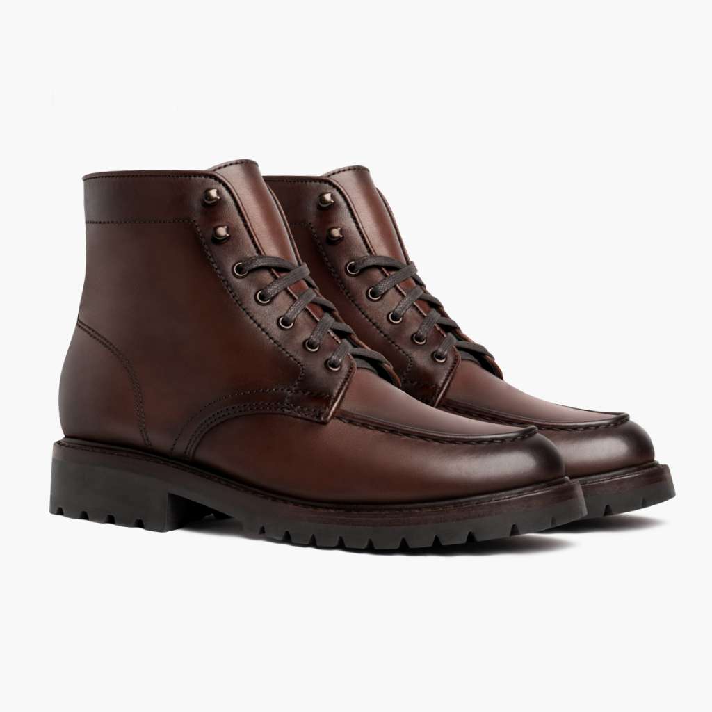 Men's Diplomat Moc Toe Boot In Brown 'Coffee' Leather - Thursday