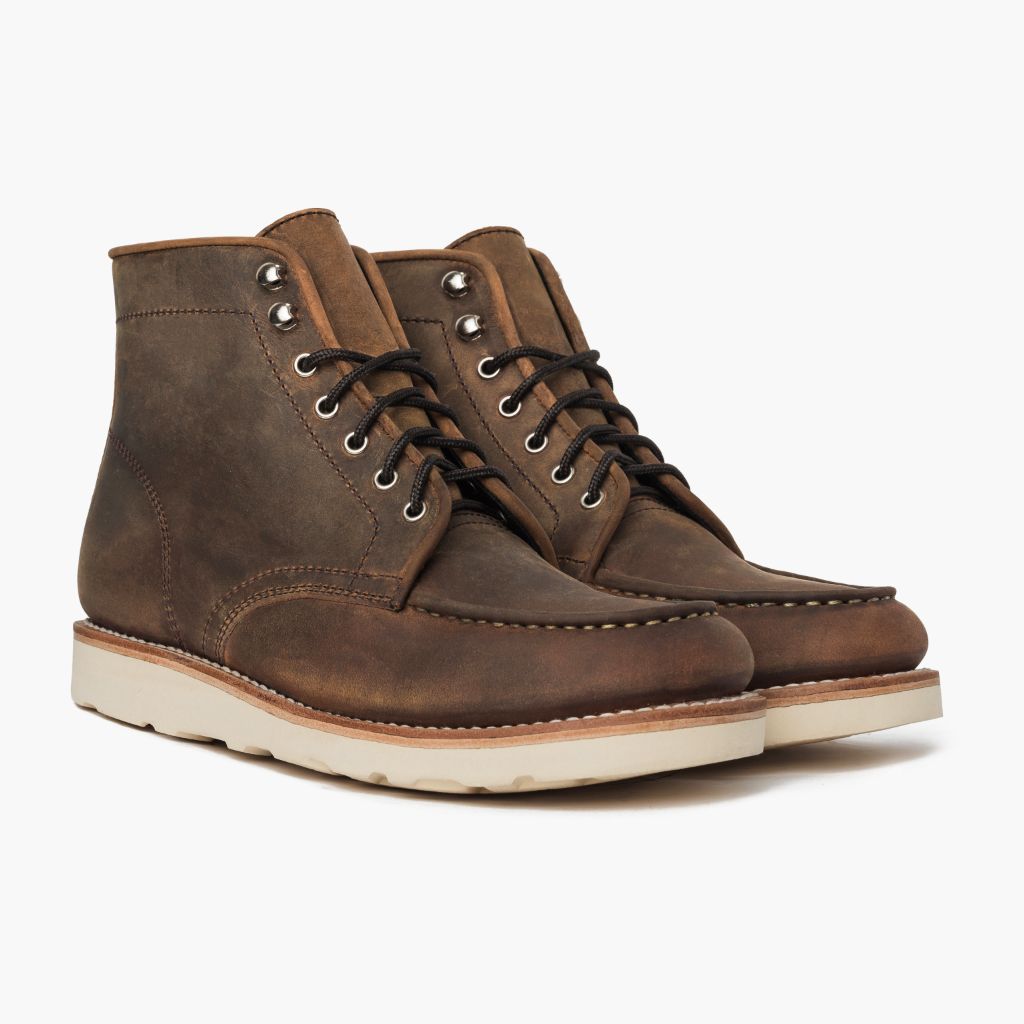 Men's Diplomat Moc Toe Boot In Burnt Copper - Thursday Boot Company