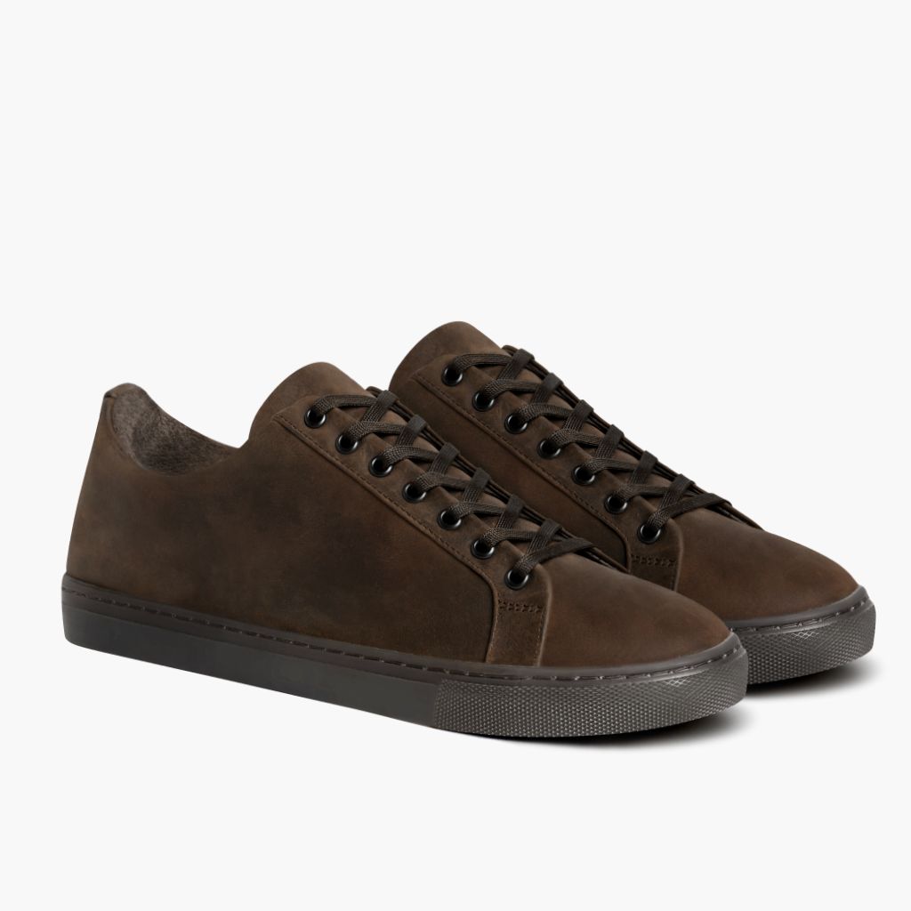 Men's Premier Low Top Sneaker In Brown 'Tobacco' Leather - Thursday
