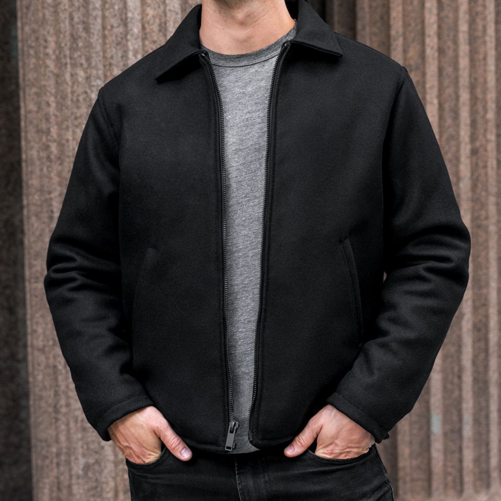 Men's Heavyweight Station Wool Jacket In Black - Thursday