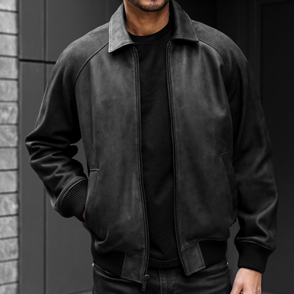 Men's Major League Jacket In Black Matte Leather - Thursday