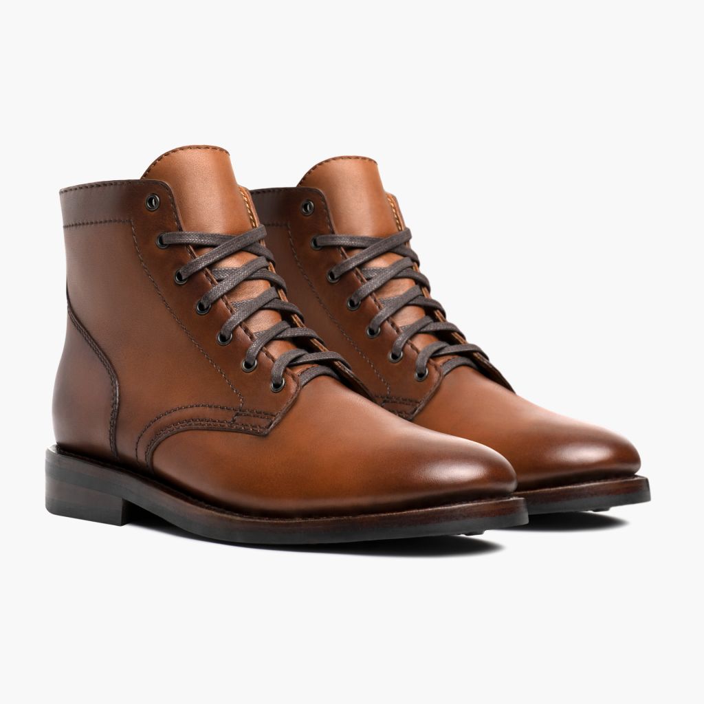Men's President Lace-Up Boot in Brandy Leather - Thursday Boot Company