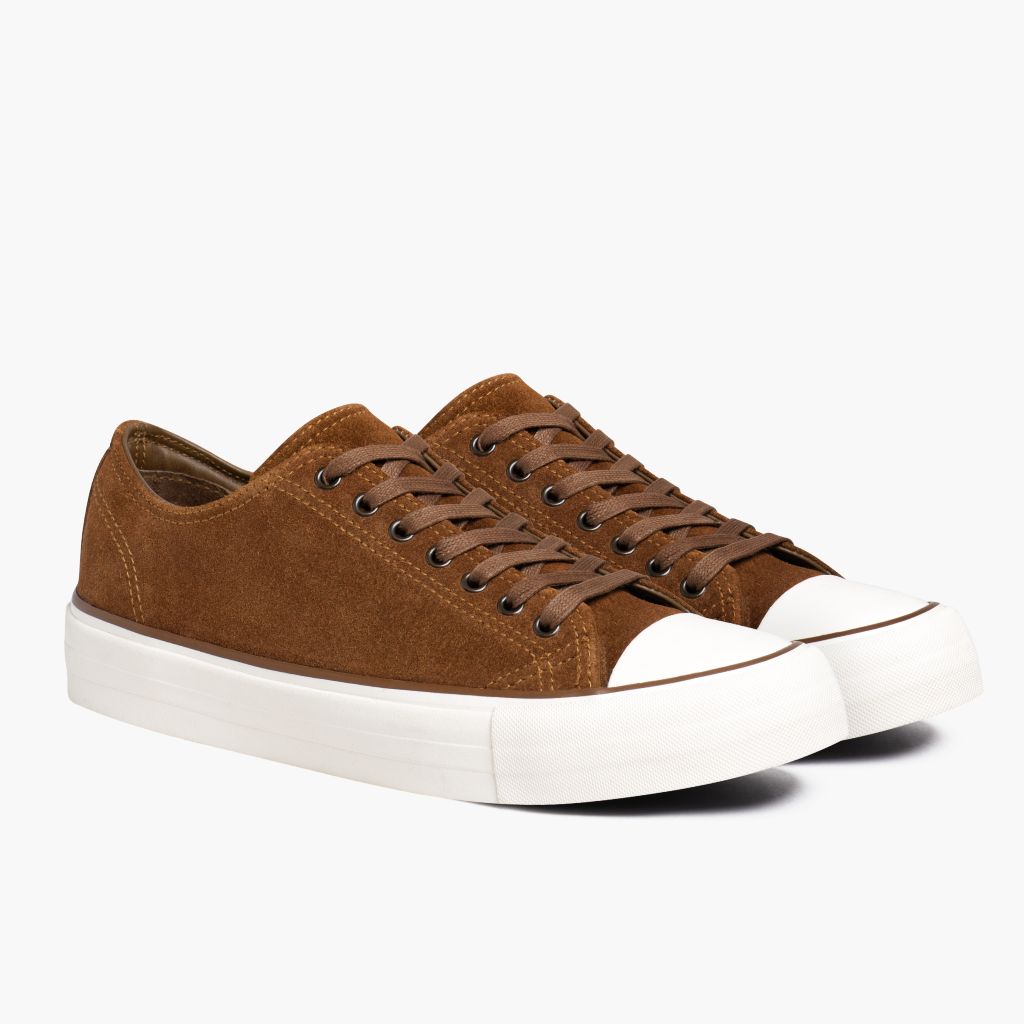 Men's Retro Low Top Sneaker in Tan "Coyote" Suede - Thursday