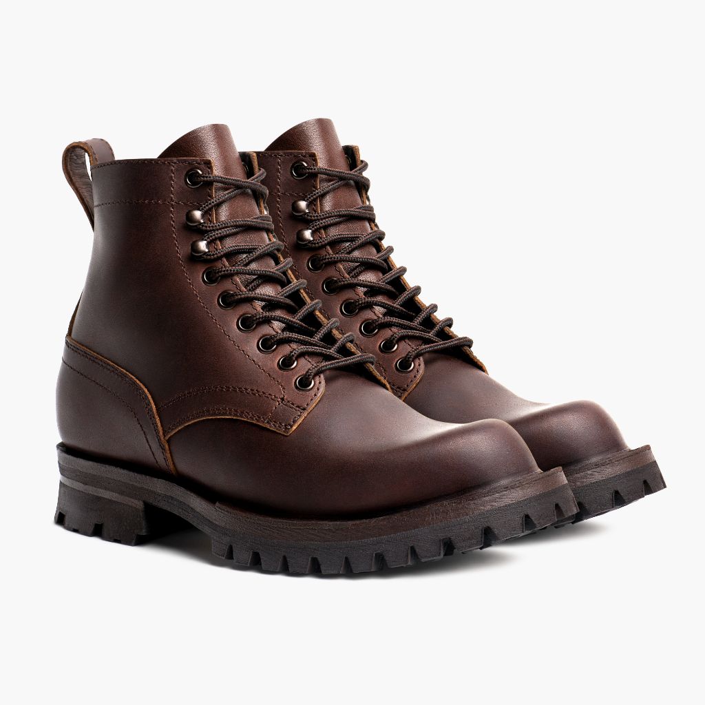 Men's Thunder Logger Boot In Brown 'Burnt Wheat' Leather - Thursday