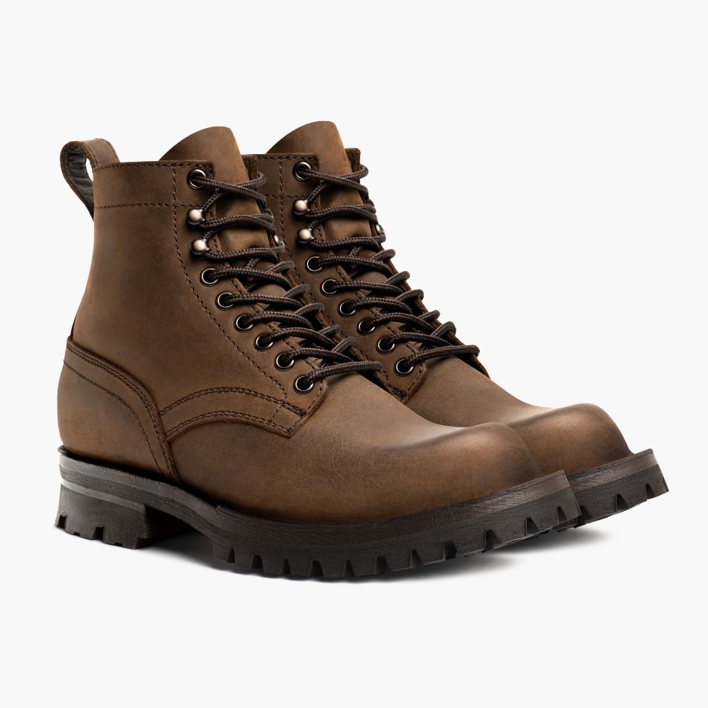 Men's Thunder Logger Boot In Vintage Tobacco Leather - Thursday