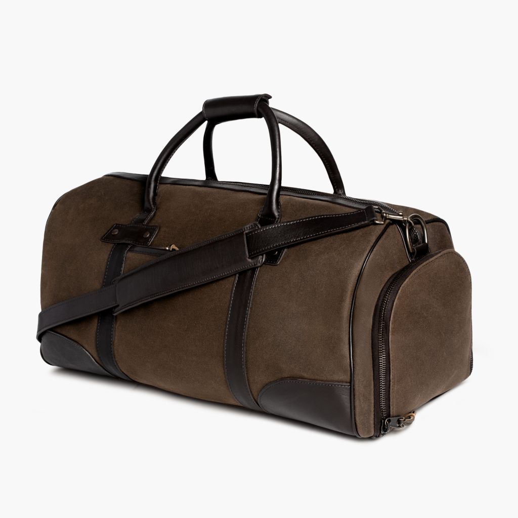 Men's Weekender Duffel Bag in Brown 'Timber' Canvas - Thursday