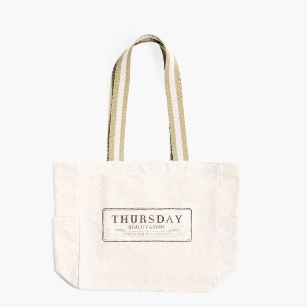 Women's Cotton Canvas Shopper Bag in Natural - Thursday