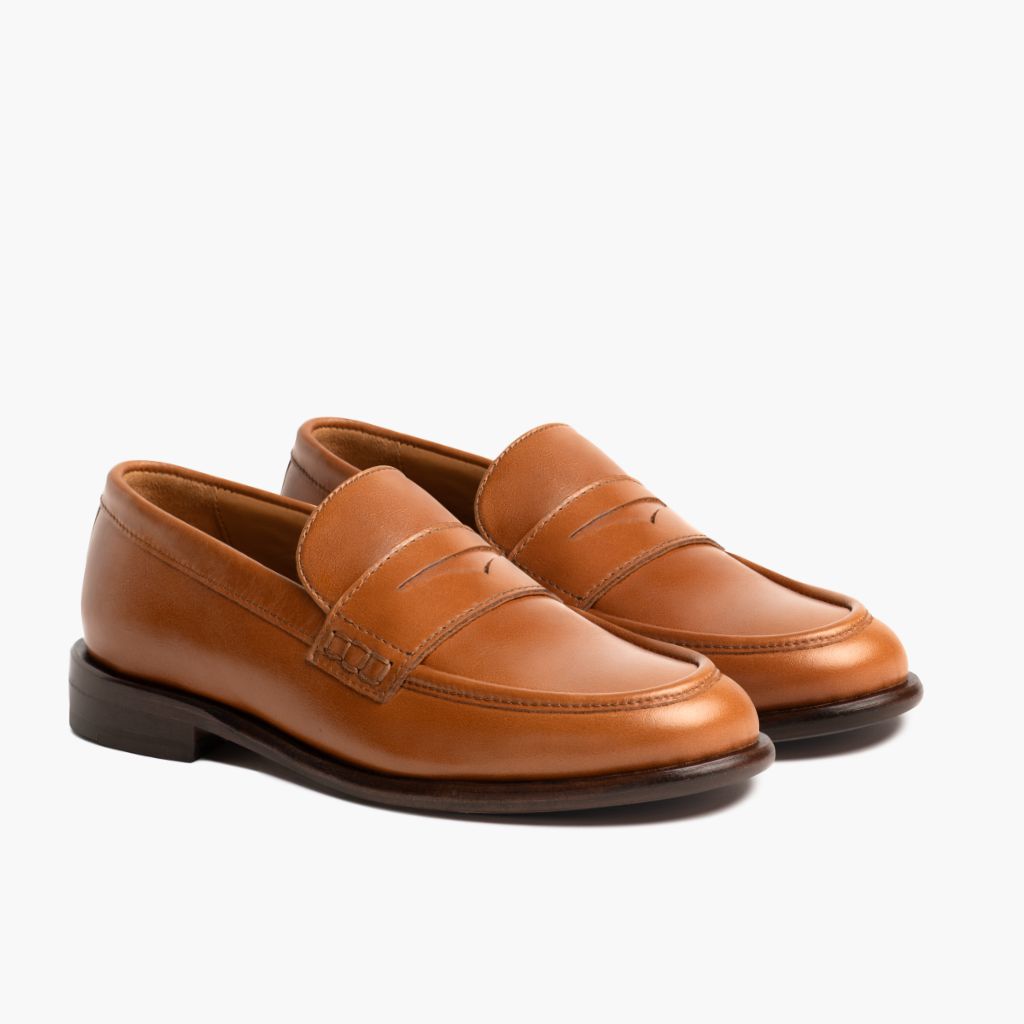 Women’s Dress Penny Loafer In Tan "Caramel" Leather - Thursday