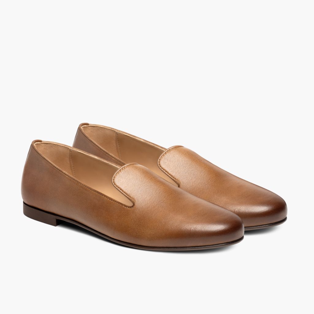 Women's Eden Slip-On Loafer in Tan 'Ginger' Leather - Thursday