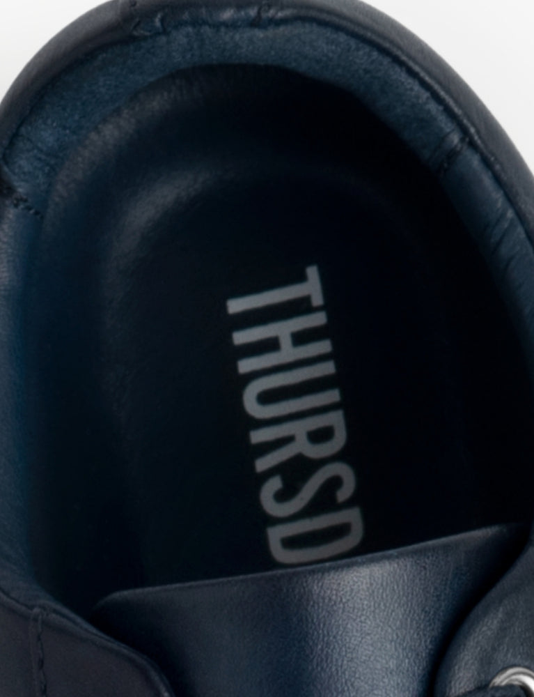 Men's Premier Low Top In Deep Blue Leather - Thursday Boot Company