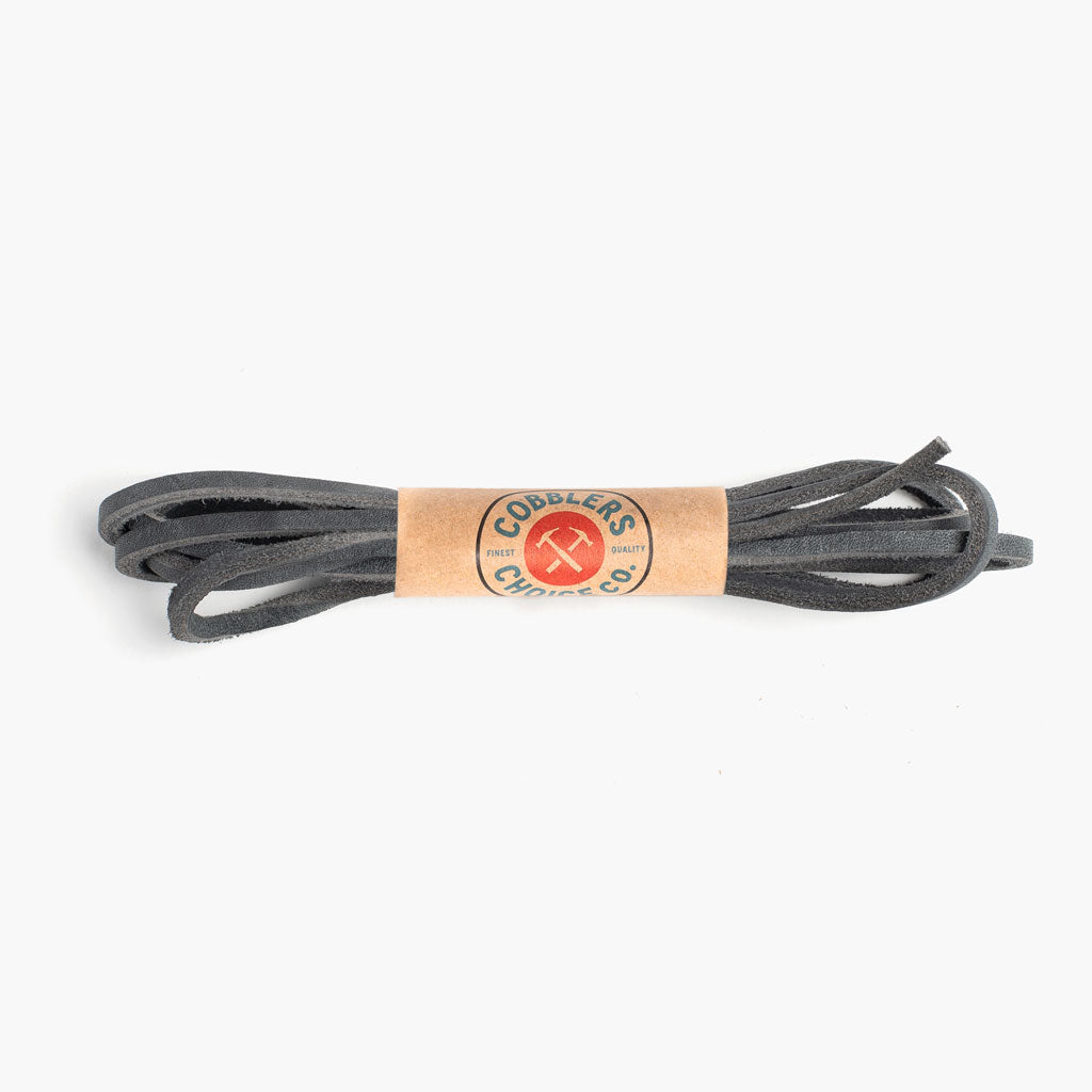 54" Leather Laces in Dark Grey - Thursday Boot Company
