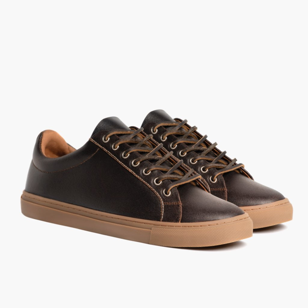 Men's Premier Low Top In Cacao Brown Leather - Thursday Boot Company