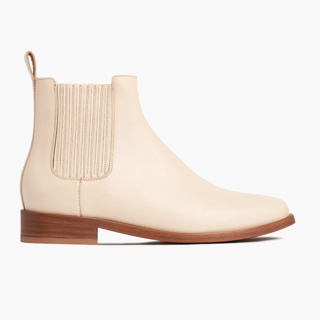 Women's Dreamer Chelsea Boot In Beige Leather - Thursday Boot Company